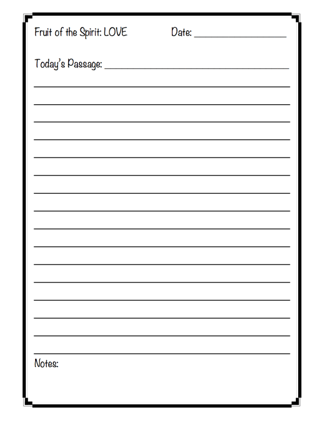 Fruit of the Spirit: LOVE (30 Day Scripture Writing Plan) – Heart Treasures